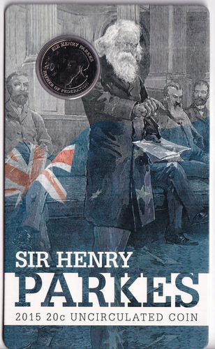 AUSTRALIAN: 2015 20 CENTS SIR HENRY PARKES COIN ON CARD .. | eBay
