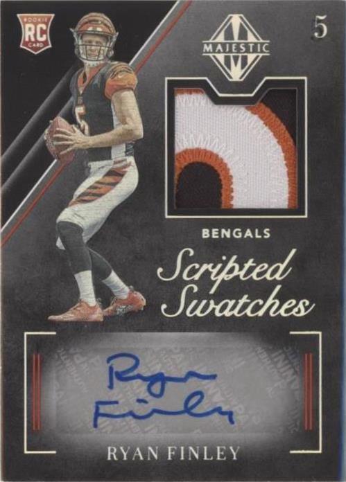 2019 Panini Majestic - Rookie Scripted Swatches Ryan Finley #116 Holo ...