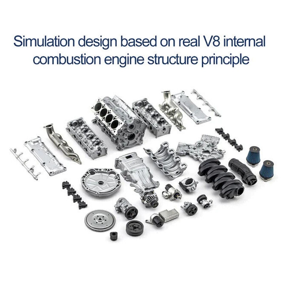 For V8 Combustion Engine Model Building Kits Internal DIY Hobby V8 ...