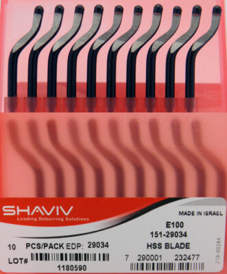 Shaviv 29034 10pcs E100 HSS Heavy Duty Deburring Blade for Steel,Copper ...