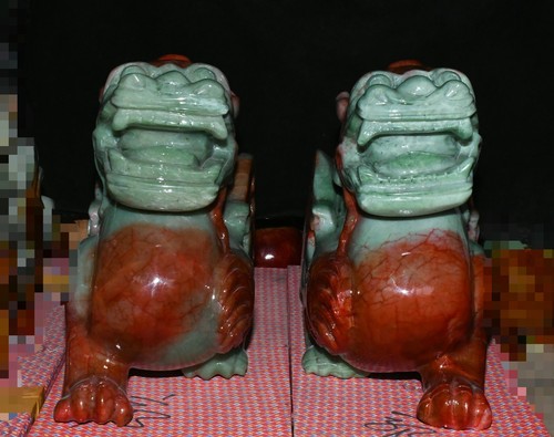 21'' Old Chinese Dynasty Natural Xiu Jade Dragon PiXiu Wing Beast ...