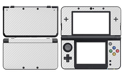 White Carbon Fiber Vinyl Decal Skin Sticker Cover for Nintendo New 3DS ...