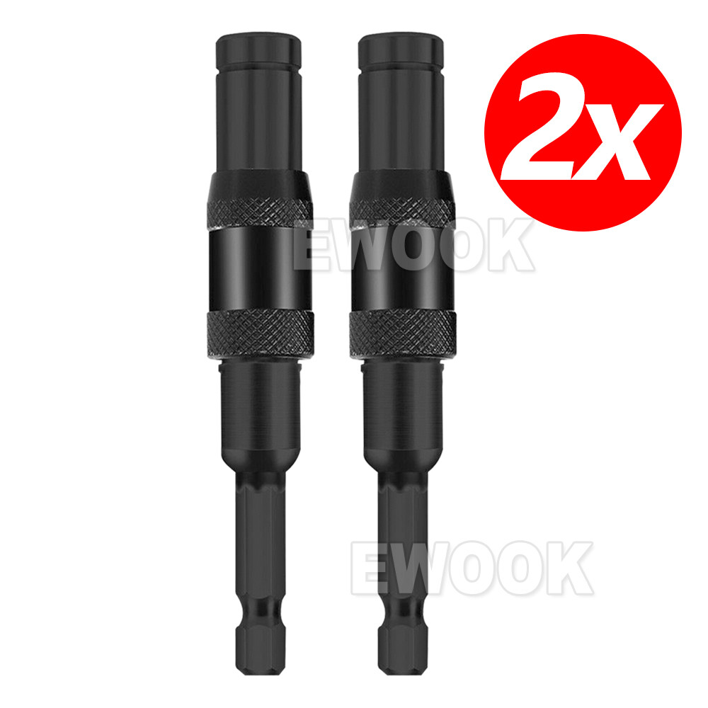 2x Magnetic Pivot Drill Bit Holder Steel Impact Pivoting Swivel Screw ...