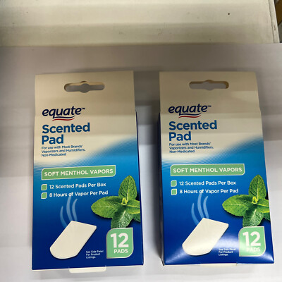 Lot Of 2 Packs Equate Vapor Pads Refill Pads Menthol Scented 24 Pads ...