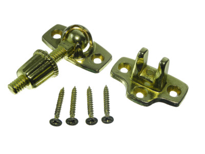 Screw Down Sash Window Fastener Catch Lock Eb Brass Plated + Screws ...