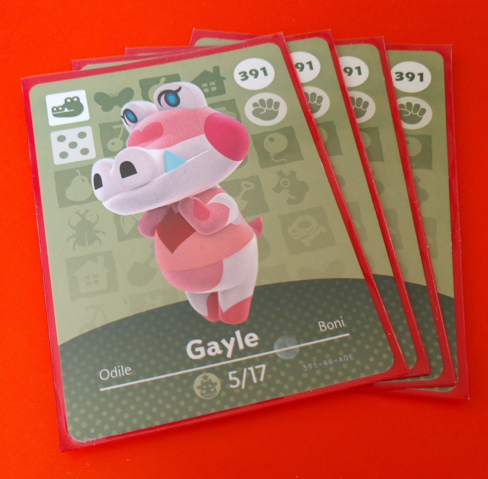 Gayle Amiibo Card #391 Animal Crossing New Horizons Never Scanned *Mint ...