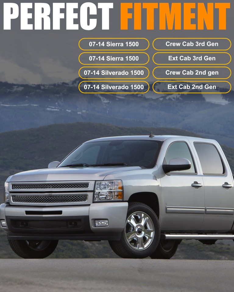 Center Frame Section for 07-14 Silverado 1500 Extended Cab&Crew Cab 2nd ...