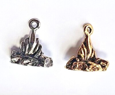 2 Pcs. Campfire Pendants Charms - Cast Fine Pewter | eBay