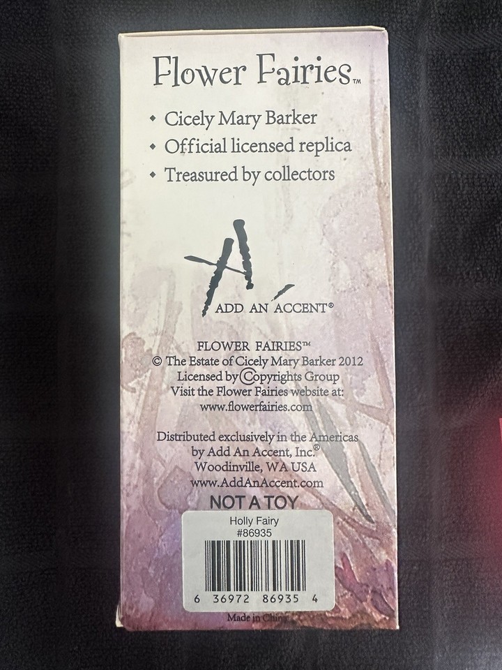 Cicely Mary Barker Retired HOLLY FAIRY Flower Fairies Figurine #86935 ...