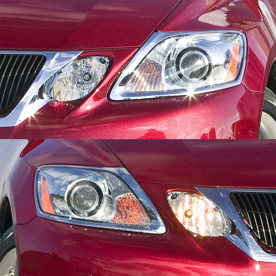 Pair Headlight Lens Covers Replacement For 2006-2011 Lexus GS300 GS350 ...