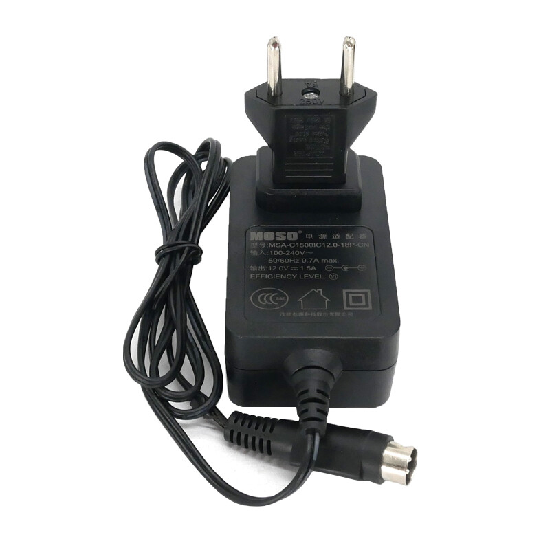 Moso MSA-C1500IC12.0-18US AC Adapter POE 12V 1.5A 4-pin Power Supply ...