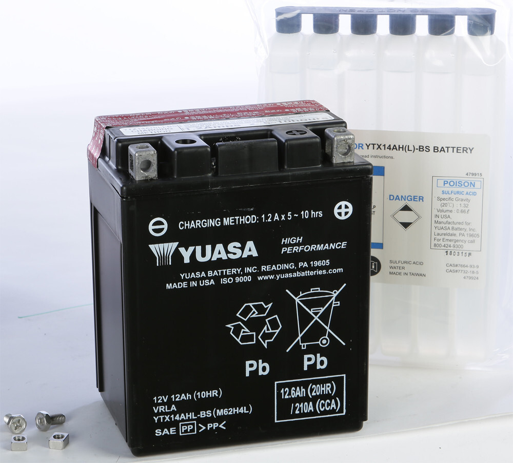 2005-2014 for Suzuki LS 650 Boulevard S40 YUASA AGM Battery YTX14AHL-BS ...