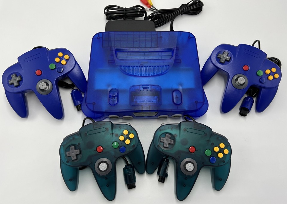 Choose CUSTOM COLOR Nintendo 64 Console + Up to 4 Controllers + Cords ...