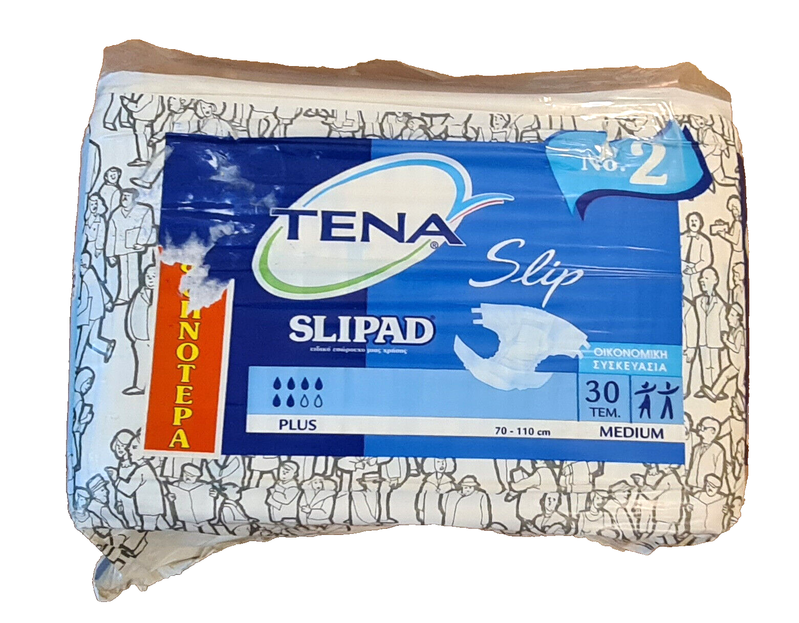 BRAND NEW 00s TENA SLIPAD adult PLASTIC diapers jumbo pack of 30 Medium ...