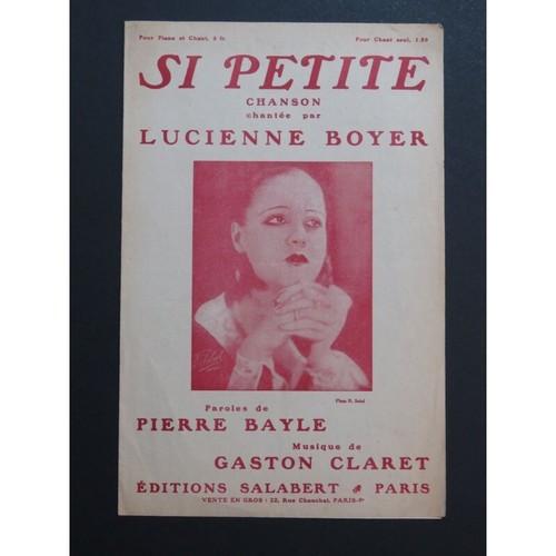 Si Small Gaston Claret Lucienne Boyer Singer 1932 | eBay