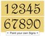 2 pc STENCIL French Script Cottage 3" Numbers Country DIY Address House ...