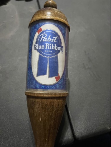 Vintage Pabst Blue Ribbon Beer Wooden Tap Handle Blue Ribbon Tap Handle ...