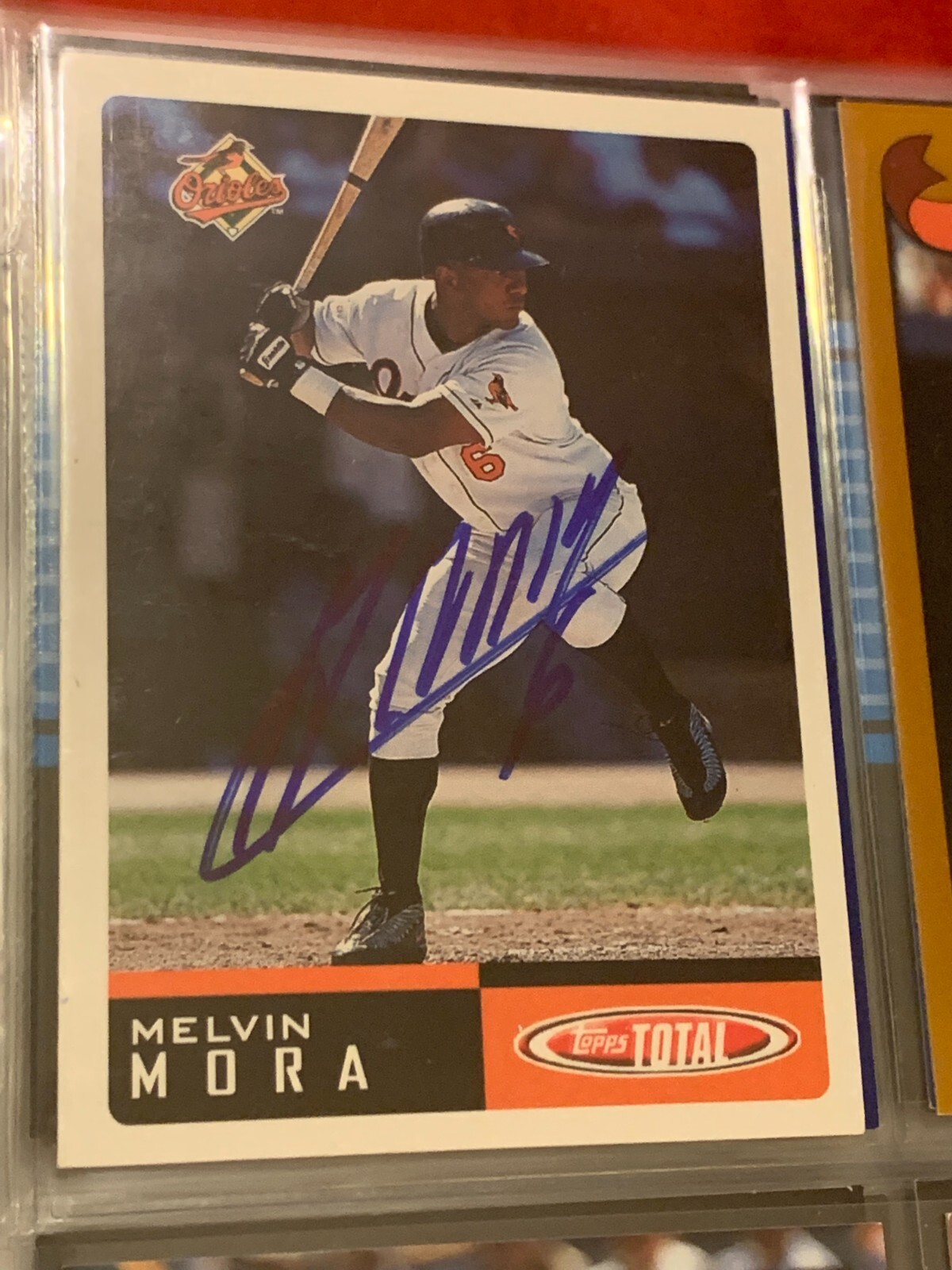 MELVIN MORA AUTOGRAPHED SIGNED 2002 TOPPS TOTAL CARD ORIOLES COA | eBay