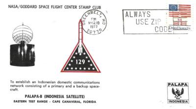 PALAPA-B 2ND Indonesian Communications Satellite Mar 10 1977 Greenbelt ...