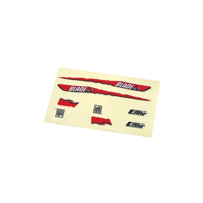 E-flite EFLH2229 Blade Mcx Red Graphic Decal Sticker Sheet Modeling ...