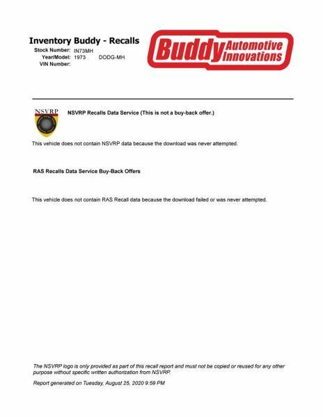 DODG-MH 413 CID 1973 Engine 91848 9/1/1972 | eBay