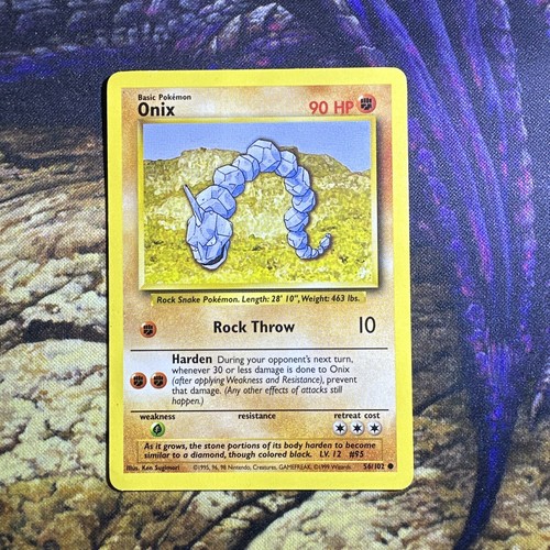 Pokémon TCG Onix 56/102 Unlimited Common Base Set | eBay