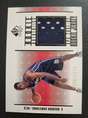 2001-02 SP Authentic Rookie Authentics Jersey #RA-BA Brandon Armstrong ...