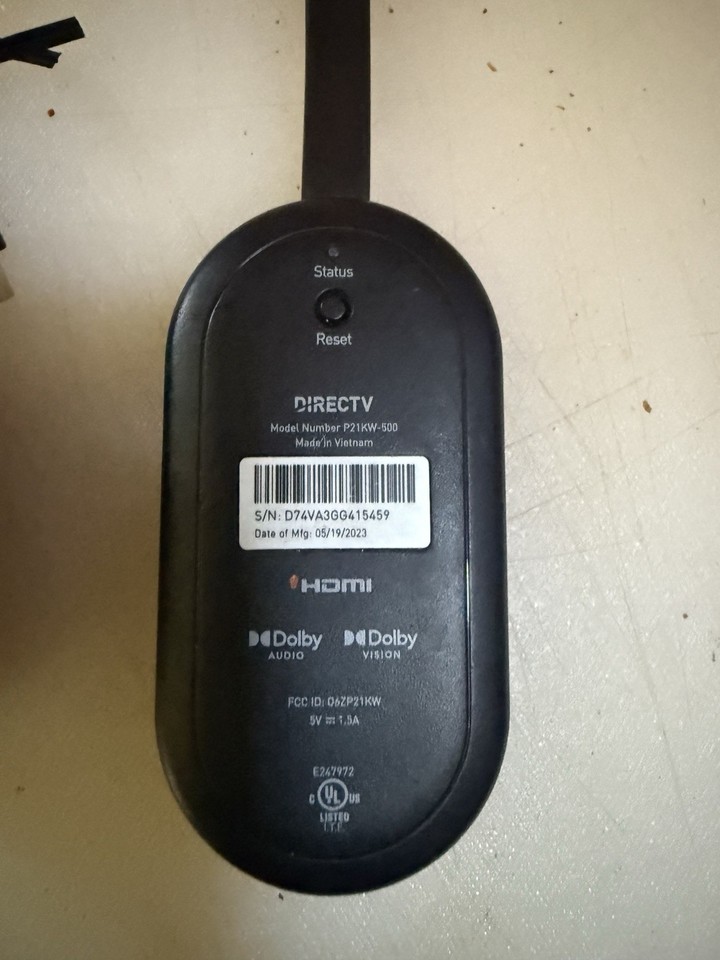 DIRECTV Gemini Air Streaming Device 4K Model P21KW-50 with ac adapter ...