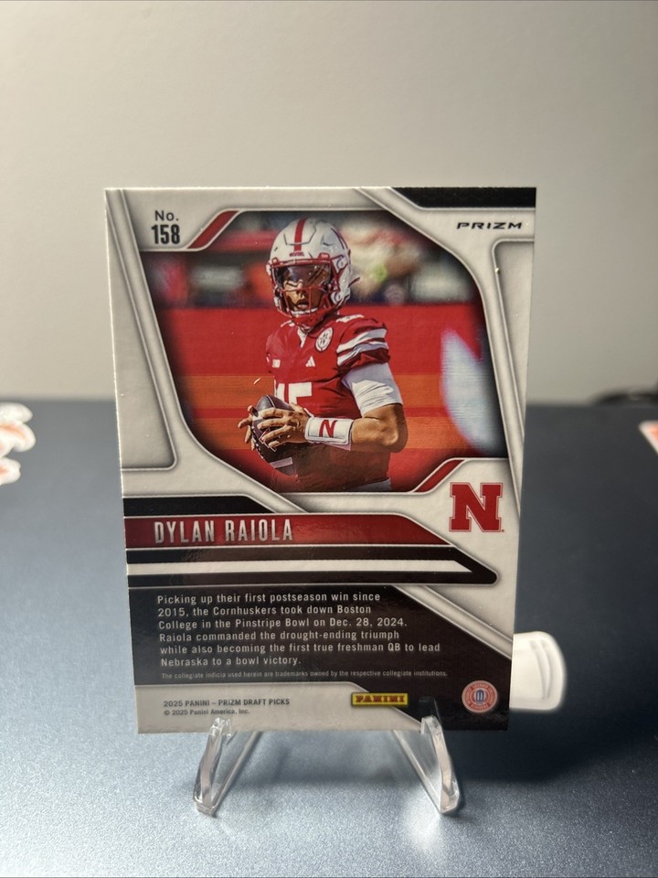 🔴🌽2025 Prizm Draft Picks - #158 Dylan Raiola Red Wave Nebraska ...