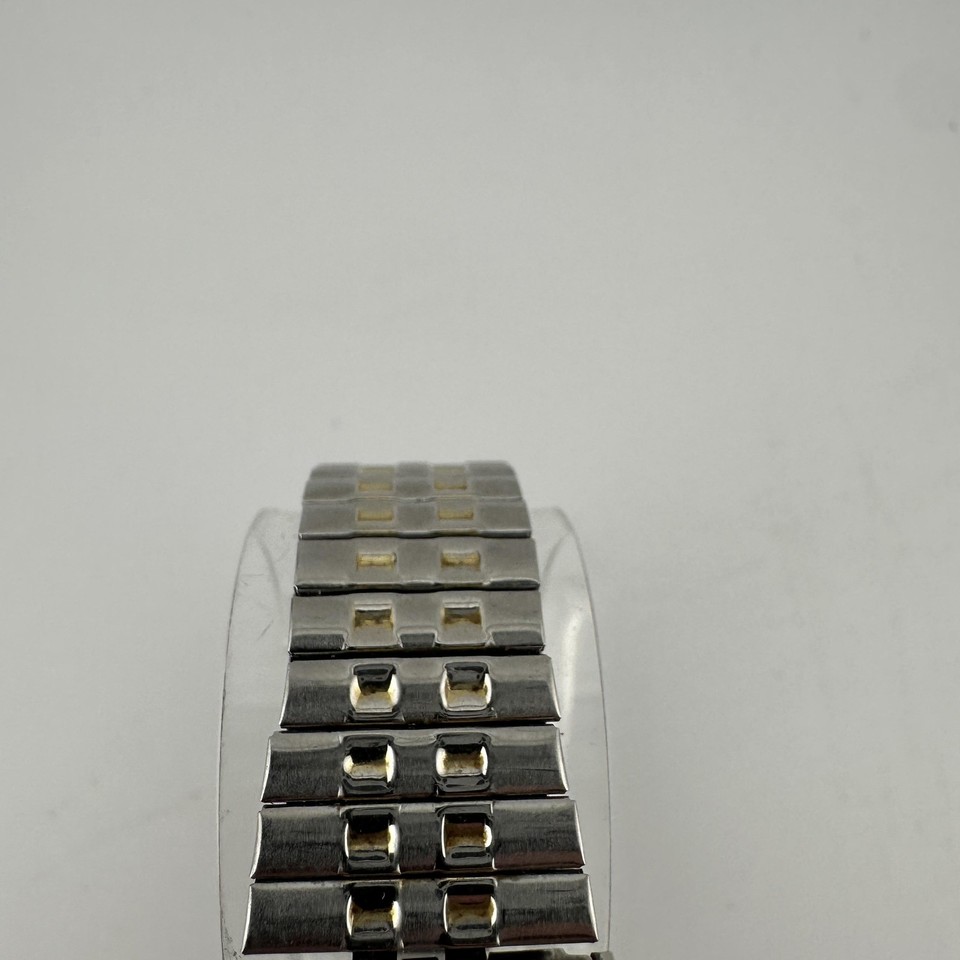 WORN Milan Watch Mens 35mm White Dial Day Date 100 Ft Size 7" - Has New ...