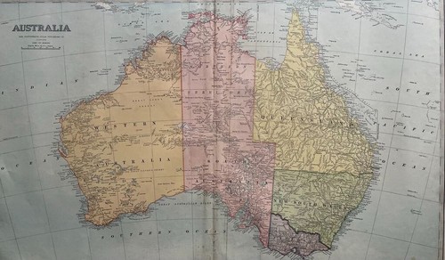 ANTIQUE ENGRAVING PRINT "MAP OF AUSTRALIA" 1888 ALEX J SCALLY | eBay ...