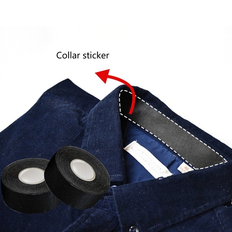 1Roll Disposable Shirt Collar Sweat Pad Sweat Prevention Tape Non-Woven ...