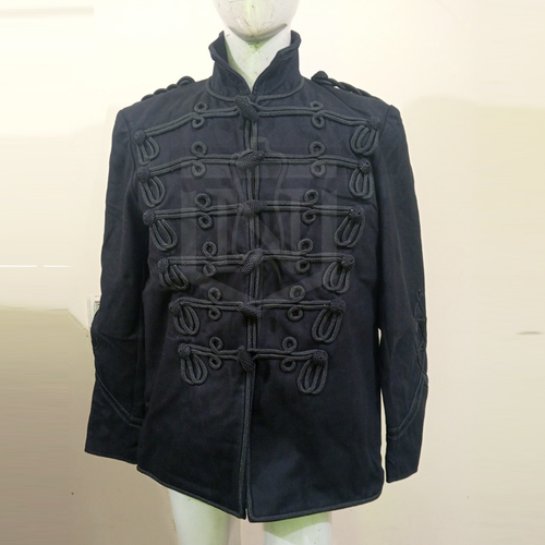 Men's Imperial Hussar Military Cosplay Black Jacket British Army ...