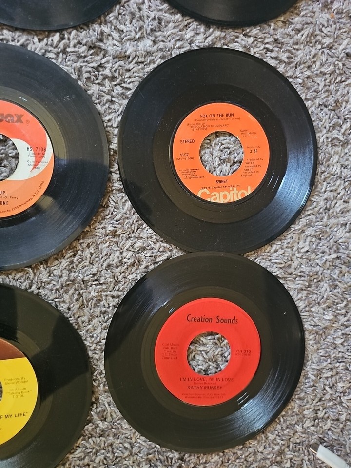 Lot of 27 Vintage Big Label 45 RPM Records, Vinyls, Lots Of Rock | eBay