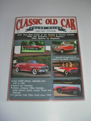CLASSIC OLD CAR VALUE GUIDE, 1990-91, VOL. XXIII 150+ PAGES | eBay