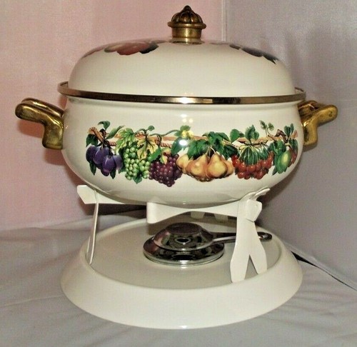 PHILIPPE RICHARD, TABLETOPS UNLIMITED 5 QUART ENAMELED BUFFET SERVER ...
