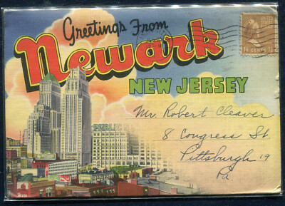 Newark New Jersey Postcard Folder 1940s PF47 | eBay