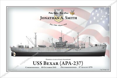 USS,Bexar,Haskell,class,attack,transport,troop,USNS,APA,117-237 | eBay