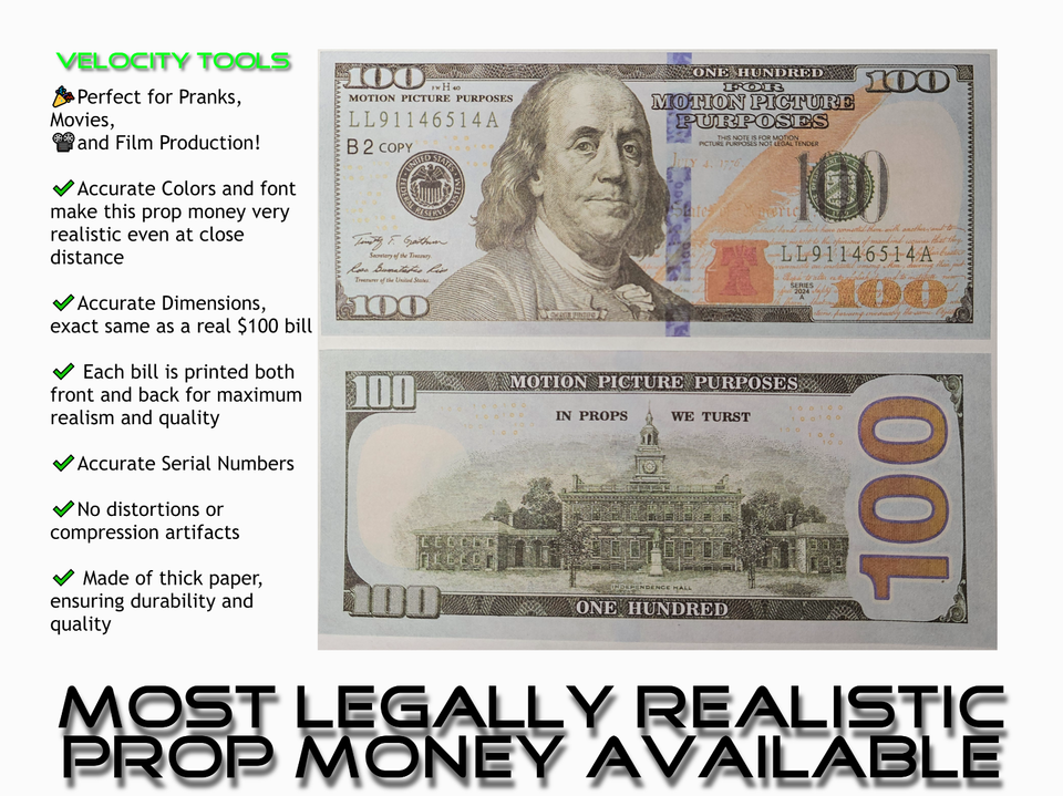 1000pcs 100 bill Replica Money Prop for Pranks and Movie Production | eBay