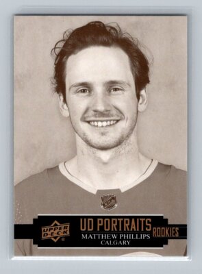 2021-22 UD Series 2 UD Portraits Rookies #P-68 Matthew Phillips Calgary ...