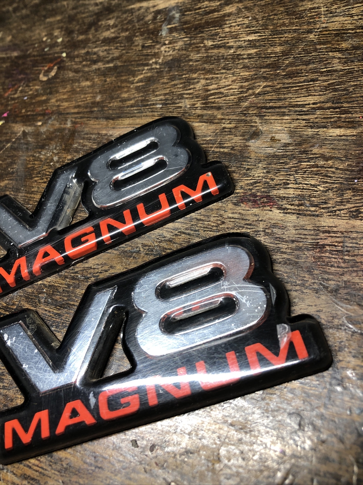 Dodge V8 Magnum Emblem Pair ** WEAR ** | eBay