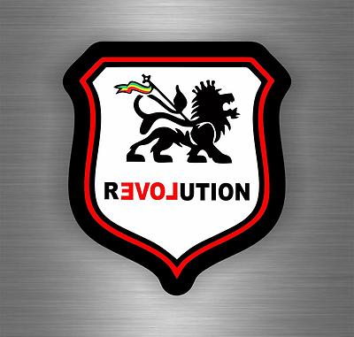 Sticker car decal rasta reggae JAH lion of judah one love rastafarai r4 ...