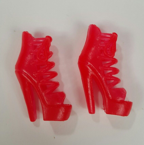 Mattel Barbie & other Fashion Doll Strappy Tall Red Heels Fashionistas ...