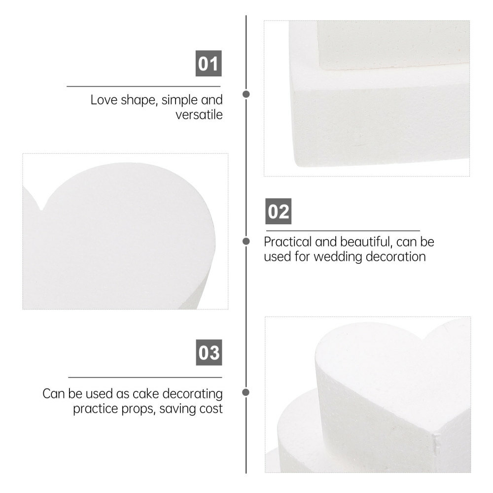 3pcs cake flour polystyrene cake foam cake forms Cake Shape Model | eBay