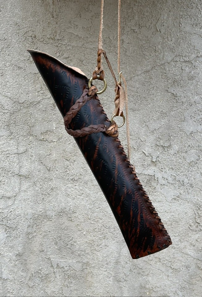 Handmade Leather side Arrow Quiver Indian Islamic Mughal Asian Archery ...