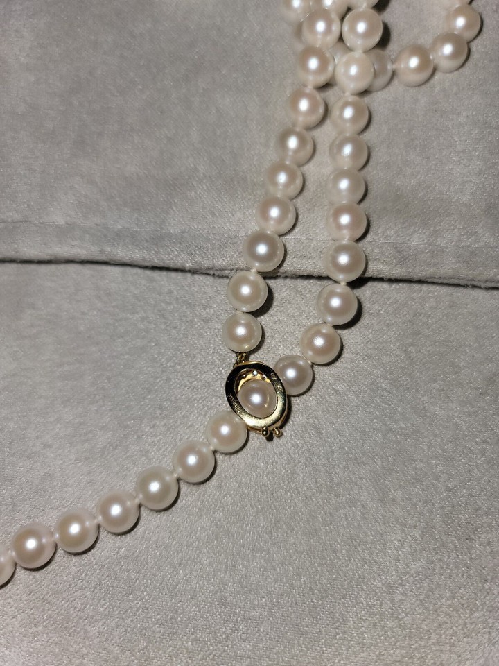 Iridesse By Tiffany & Co. 18K Gold Pearl 23" Strand Necklace With ...