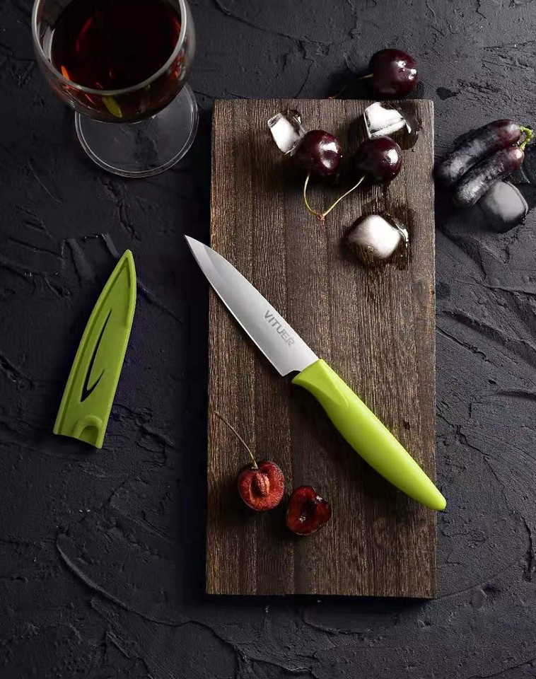 Paring knife, 4PCS Paring knives (4 Knives and 4 Knife cover), 4 Inch ...