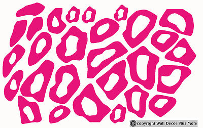 Leopard Cheetah Animal Print Wall Sticker Decals 31pc 5" Room Decor ...