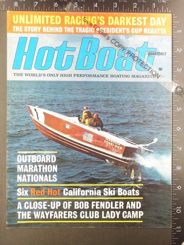 1966 magazine COVER ONLY, Don Aronow Magnum Donzi & Stevens 17 18 Drag ...