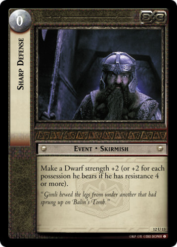 LOTR: Sharp Defense [Ungraded] Black Rider Lord of the Rings TCG ...